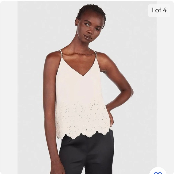Express | Tops | Express Embroidered Eyelet Downtown Cami | Poshmark